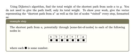 Solved Using Dijkstra S Algorithm Find The Total Weight Of Chegg