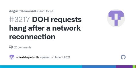 Doh Requests Hang After A Network Reconnection · Issue 3217 · Adguardteamadguardhome · Github