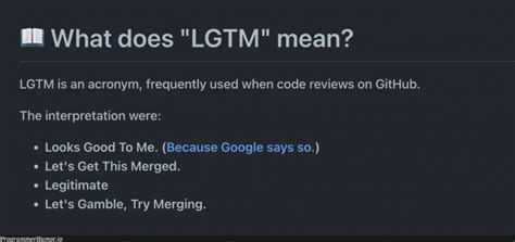 Lgtm