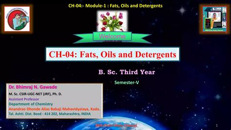 Ch 04 Module 1 Fats Oils And Detergents Pptx