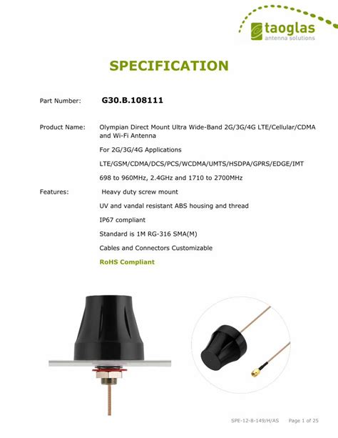 Pdf Specification 2g 3g 4g 5g Lte Gnss Wifi … Images Product Images