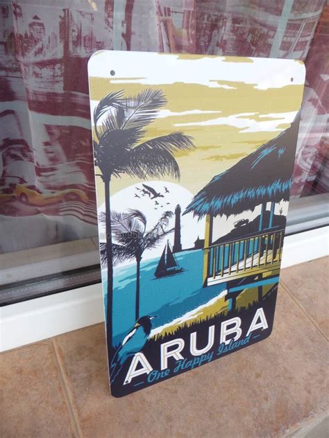 Метална табела Aruba Аруба щастливият остров ваканция почивка плажове Рекламни продукти