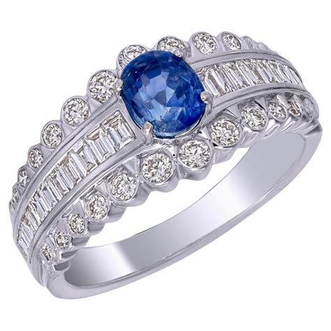Ssef Certified 187 Carat Kashmir Blue Sapphire No Heat Diamond Ring In
