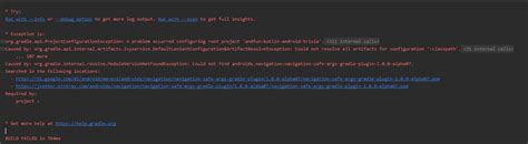 Gradle Sync Failure Could Not Find Androidx Navigation Navigation Safe