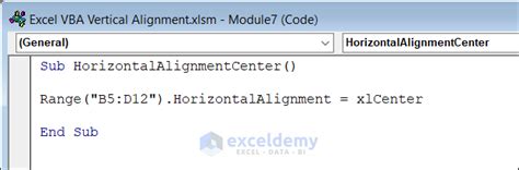 Using Excel Vba To Set Vertical Alignment 5 Examples