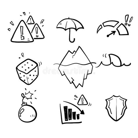 Hand Drawn Doodle Simple Set Of Risk Management Related Vector Line Icons Contains Such Concept