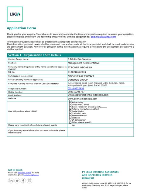 Lrqa Enquiry Form April 2023 Pdf Internal Audit Audit