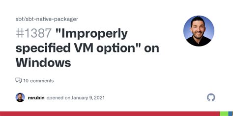 Improperly Specified Vm Option On Windows · Issue 1387 · Sbtsbt Native Packager · Github