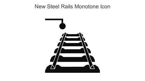 new steel rails monotone icon in powerpoint pptx png and editable eps