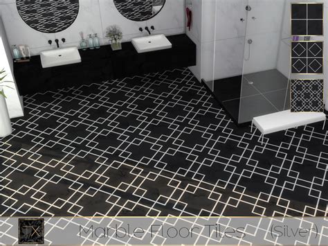 The Sims Resource Marble Floor Tiles Silver