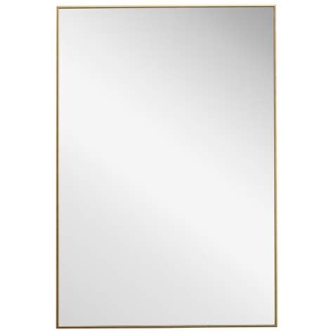 Rectangular Thin Wooden Frame Mirror Gold Saltoro Sherpi 1 22x21x31 Kroger
