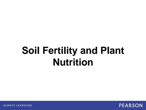 SOLUTION Soil Fertility Chapter 1 Studypool