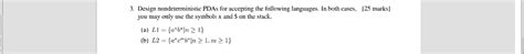 solved design nondererministic pdas for accepting the