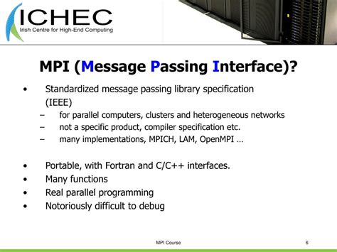 Ppt Introduction To The Message Passing Interface Mpi Powerpoint