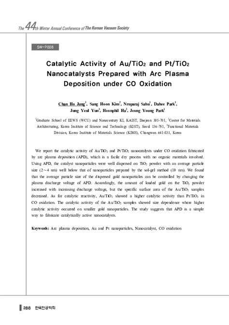Pdf Catalytic Activity Of Au Tio2 And Pt Tio2 Nanocatalysts Prepared With Arc Plasma