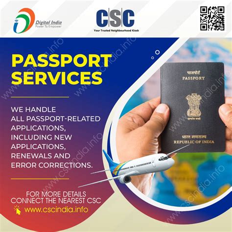 Passport Services List Of Common Service Centres Csc In India