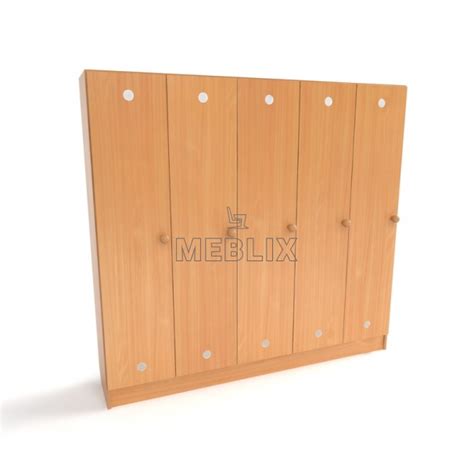 Купити шафу на 5 секцій для дитячої роздягальні від виробника Meblix