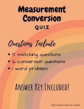 Measurement Conversion Quiz By Babe Learners With Ms Latocha TPT