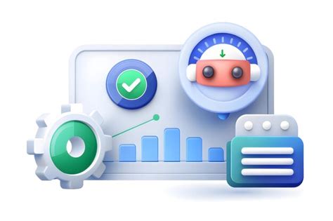 ai assistant and qa dashboard icons for vector designs in photo stock