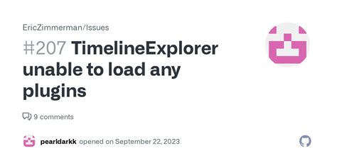 Timelineexplorer Unable To Load Any Plugins · Issue 207 · Ericzimmermanissues · Github
