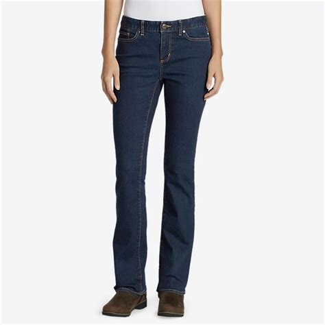 Womens Stayshape® Boot Cut Jeans Slightly Curvy Eddie Bauer