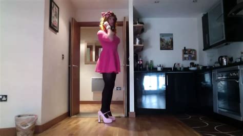 Sissy Rachel Mincing In Pink Skater Dress Shemale Porn Xhamster