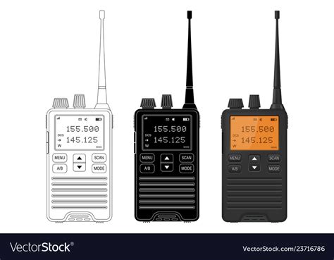 radio transceivers royalty free vector image vectorstock