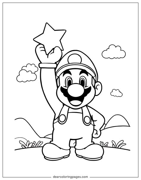 마리오 색칠공부 12개의 무료 인쇄 가능한 생성 디자인