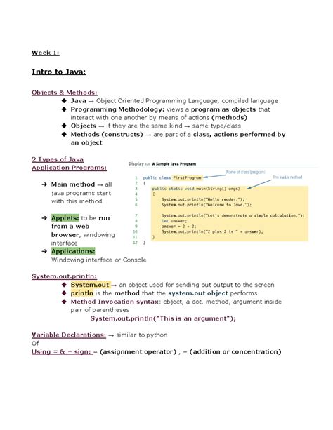 cp213 midterm prep week 1 intro to java objects and methods java →