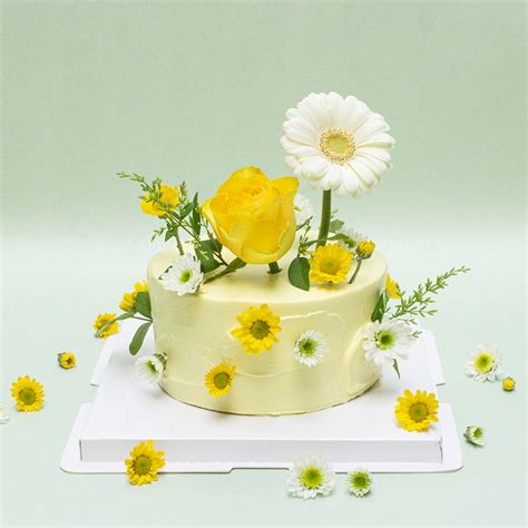 생화 케이크 옐로우 배민 장보기∙쇼핑