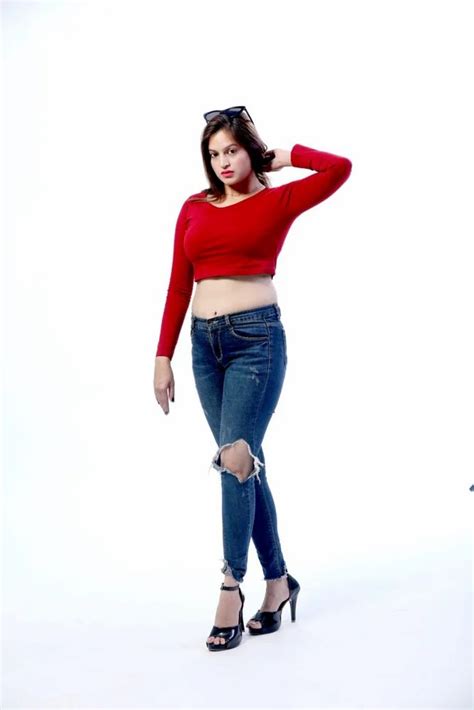 Cotton Full Sleeve Aqua Scoop Neck Ladies Crop Top Plain At Rs 250