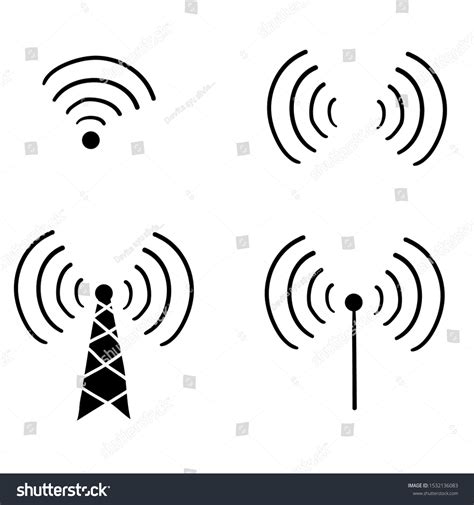 Radio Signals Waves Light Rays Radar Stock Vector Royalty Free 1532136083 Shutterstock