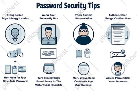 Password Security Tips Infographic Digital Illustration Safety