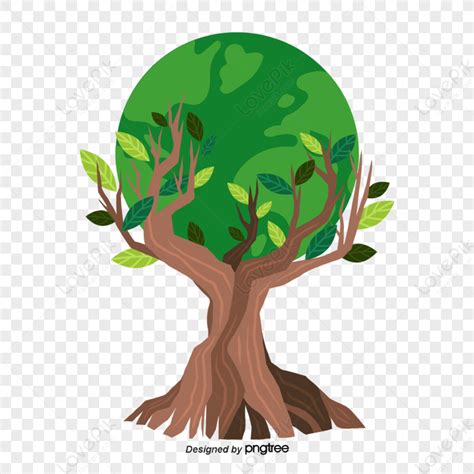 Cartoon Grid Trees With Green Leaves Floral Trunks Png Picture And