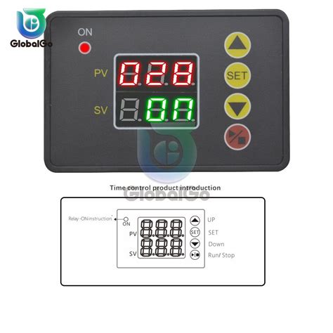 DC V Dual Time Delay Relay LED Digital Displa Grandado
