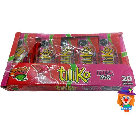 Tiliko Fresa Mix 20 Pzs Zumba Pica Dulcerías El Fiestón