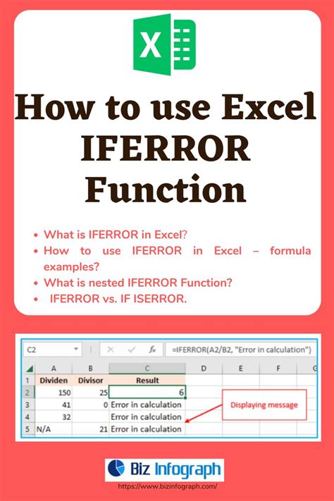 how to use excel iferror function