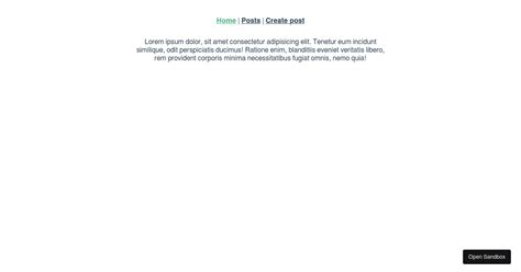 Mini Blog Codesandbox