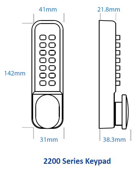 BL ECP Tubular Latch Back To Back Keypads ECP Coding Chamber