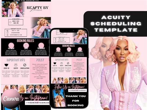 Acuity Scheduling Template Canva Template Pink And Black Etsy Acuity Scheduling Template Canva Template Pink And Black Etsy