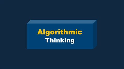 A Gentle Introduction To Algorithmic Thinking
