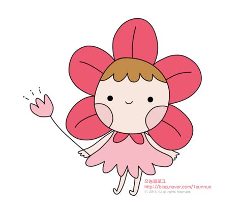 손그림 일러스트 ＃ 봄꽃 요정 캐릭터 그리기 네이버 블로그