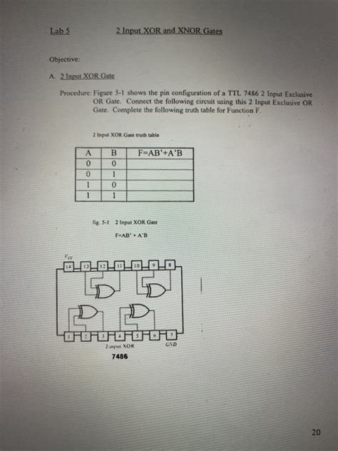 Solved Labs 2 Input Xor And Xnor Gates Objective A 2 Input