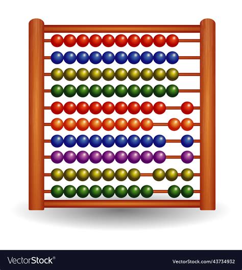 Classic Wooden Abacus Arithmetic Tool Equipment Vector Image