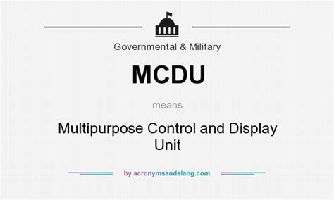 Mcdu Multipurpose Control And Display Unit In Governmental And Military By
