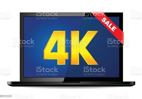 4k Screen Laptop Computer Stock Illustration Download Image Now 4k