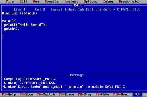 Htmlcss Photoshop Tutorials Turbo C Programming Day 1a Basic Input