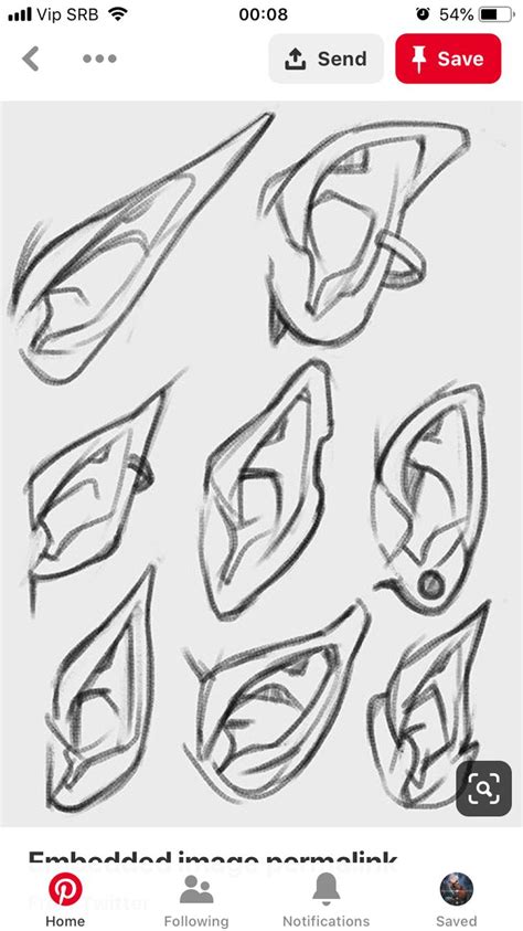 Как нарисовать эльфийские ушки