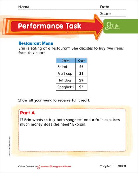 Mcgraw Hill My Math Performance Tasks Worksheets Library Mcgraw Hill My Math Performance Tasks Worksheets Library