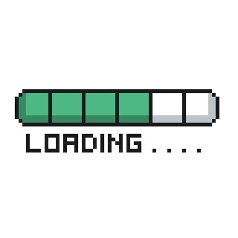 Download Pixel Illustration Loading Icon Progress Bar